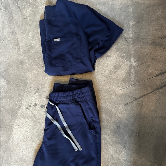 Figs | Pants & Jumpsuits | Figs Navy Catarina Top And High Wasted ...